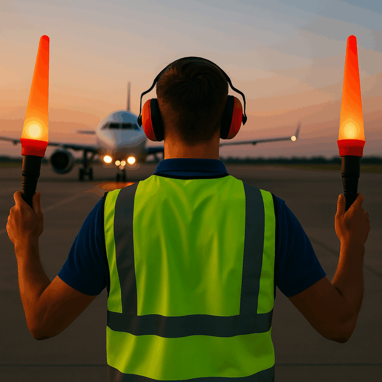 Marshalling bats - Holland Aviation
